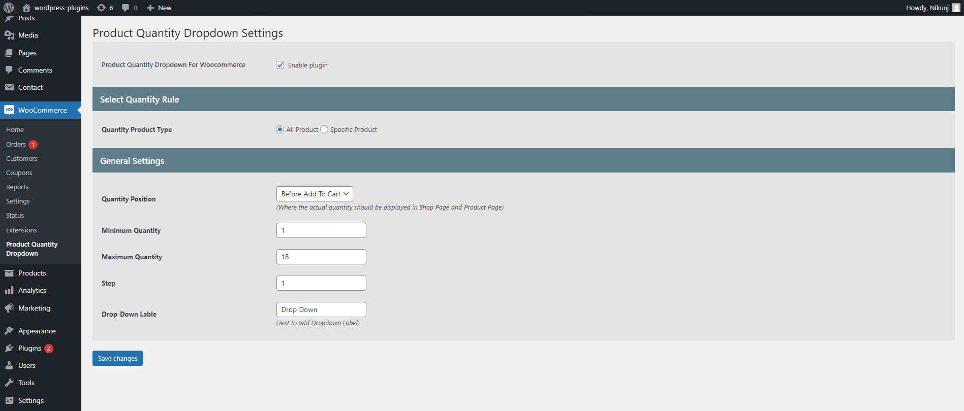 Product Quantity Dropdown For WooCommerce - Plugin999 Product Quantity Dropdown For WooCommerce - Plugin999