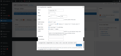 How do create Range Slider Fields Contact Form 7 - Plugin999