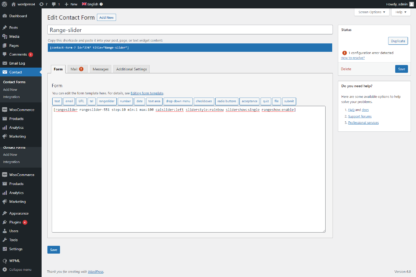 How do create Range Slider Fields Contact Form 7 - Plugin999