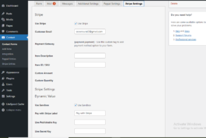 How to add Addon Stripe with Contact Form 7 - Plugin999